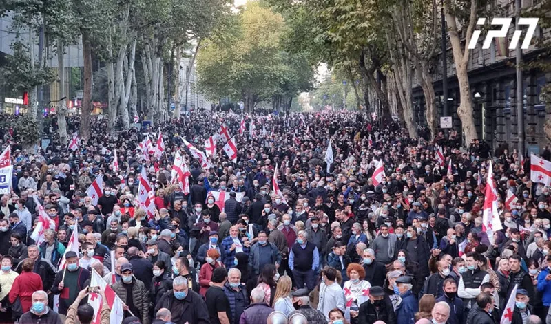 Thousands rally in Tbilisi calling for the release of former president ...